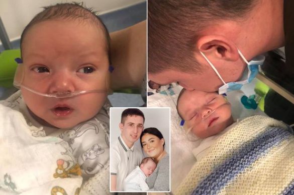 Newborn baby left fighting for life after swallowing his own faeces ...