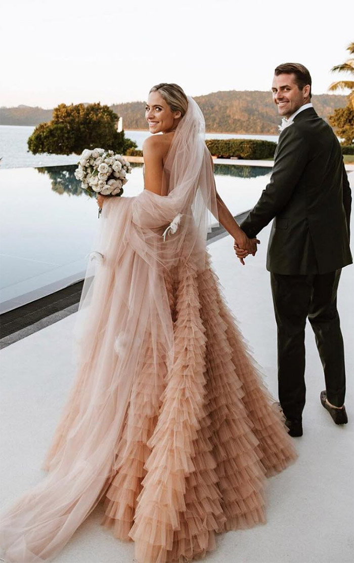 9 Pink Wedding Dresses Are The Coolest Modern Bridal Trend