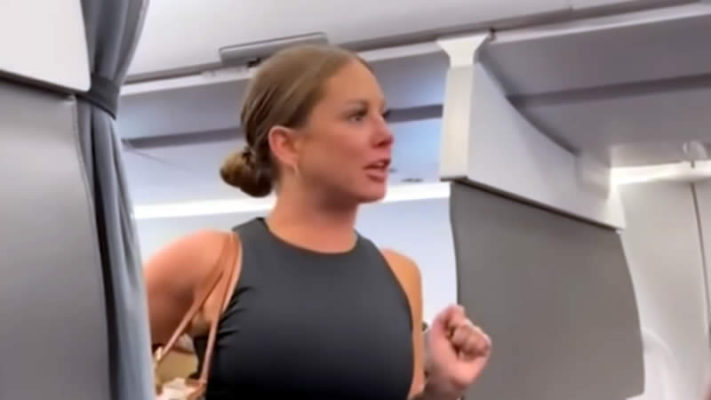 New Video Drops: Lady Freaks Out Over 'Imaginary' Plane Passenger
